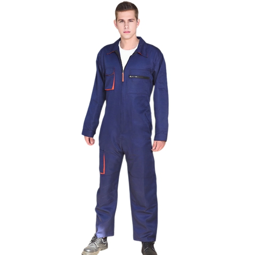 Skymirror Men Work Overall Uniform Lapel Long Sleeve Stain-Resistant ...