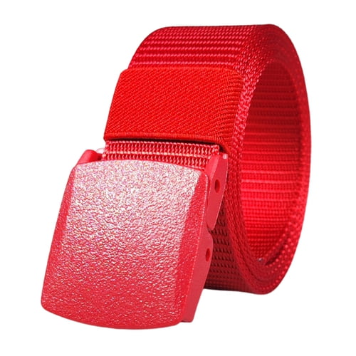 Skymirror Metal-free Nylon Belt Men Weaving Strap Holeless Adjustable ...