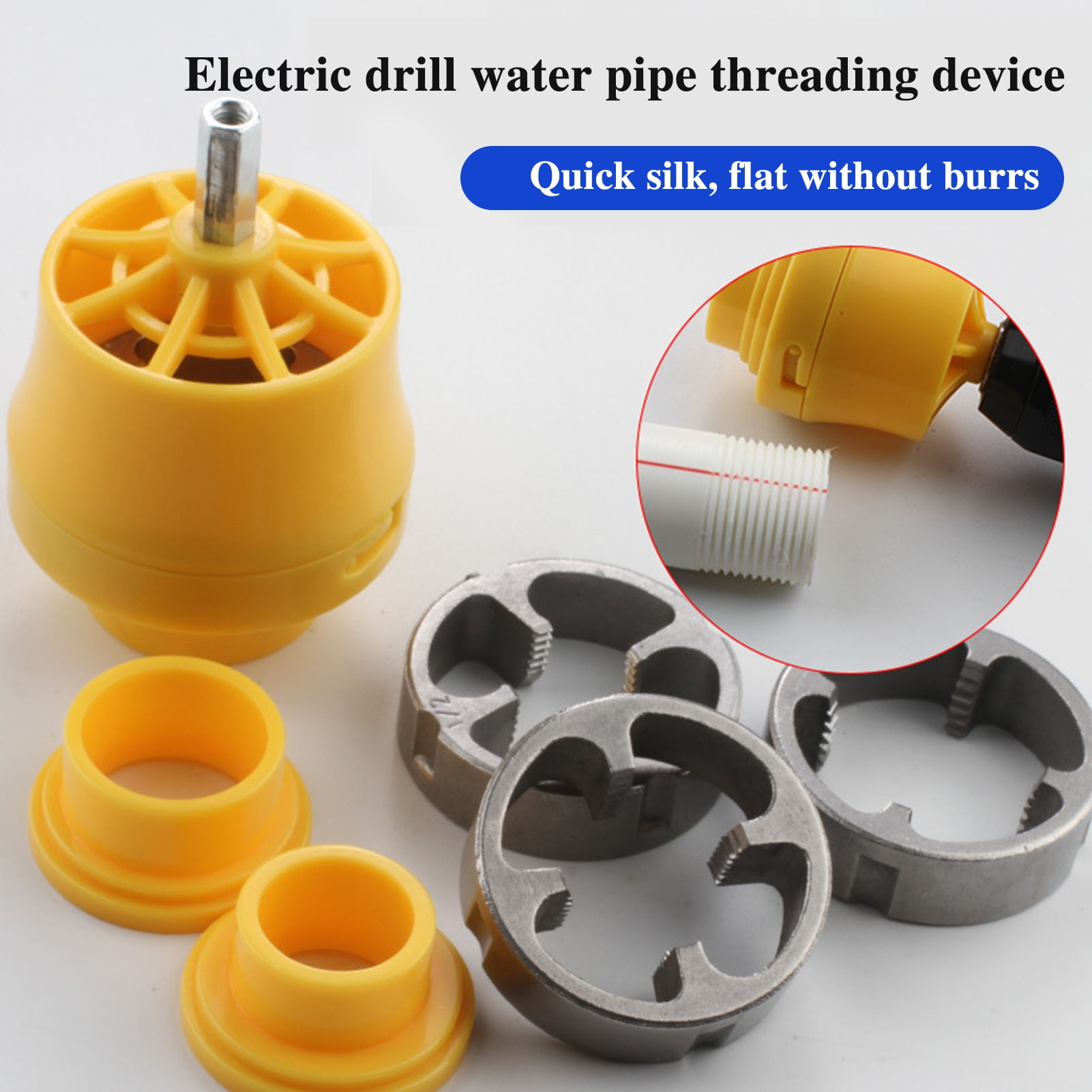 Skymirror PVC Thread Maker Tools Pipe Round Die Set High Strength ...