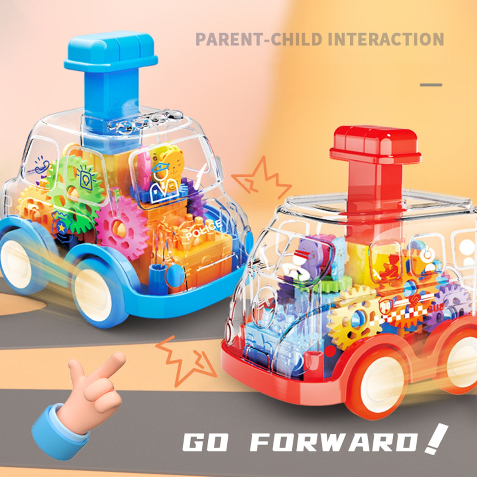 Skymirror Press to Drive Toy Car No Battery Needed Home Kindergarten ...