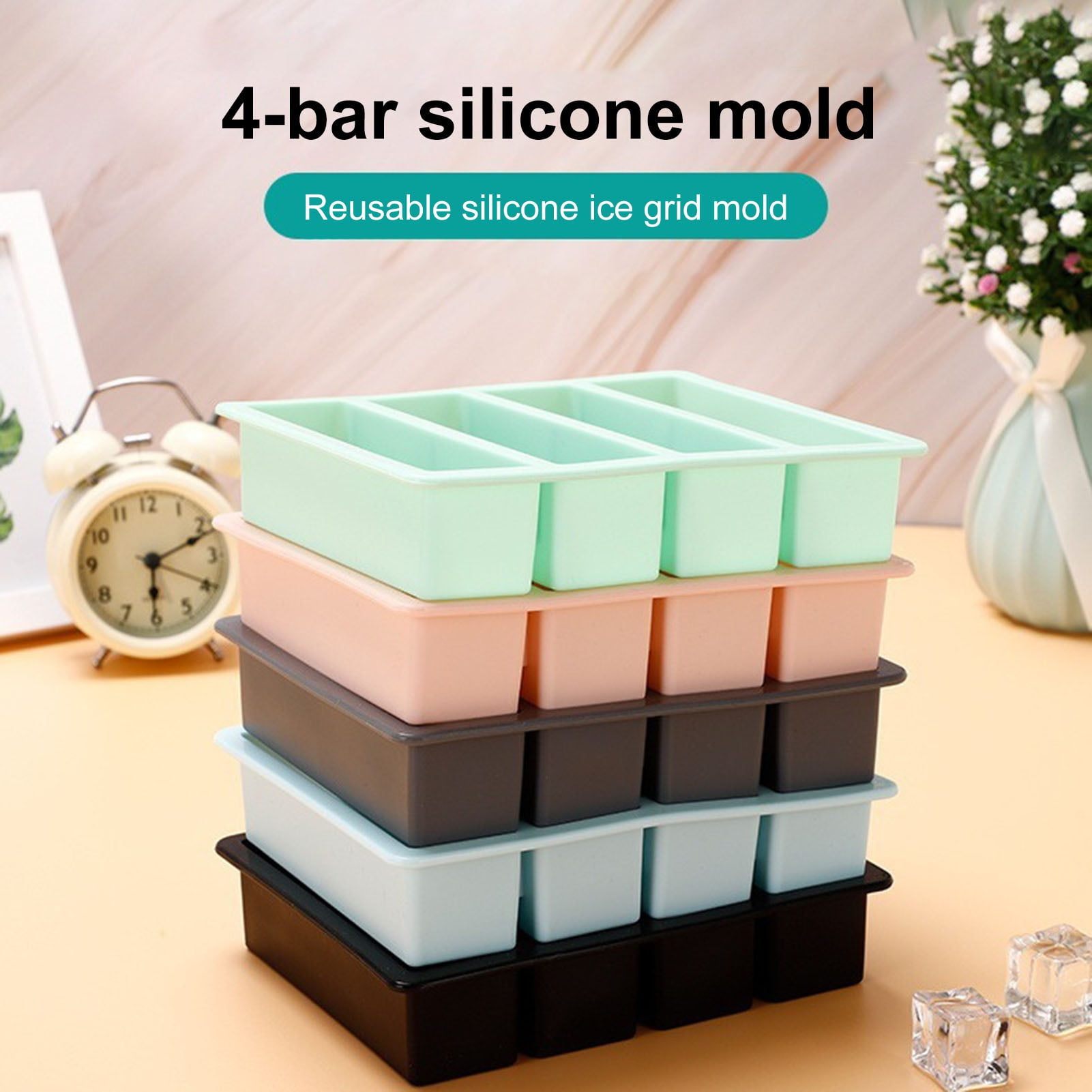 Skymirror Silicone Butter Mold Tray with Lid Large Butter Maker Non ...