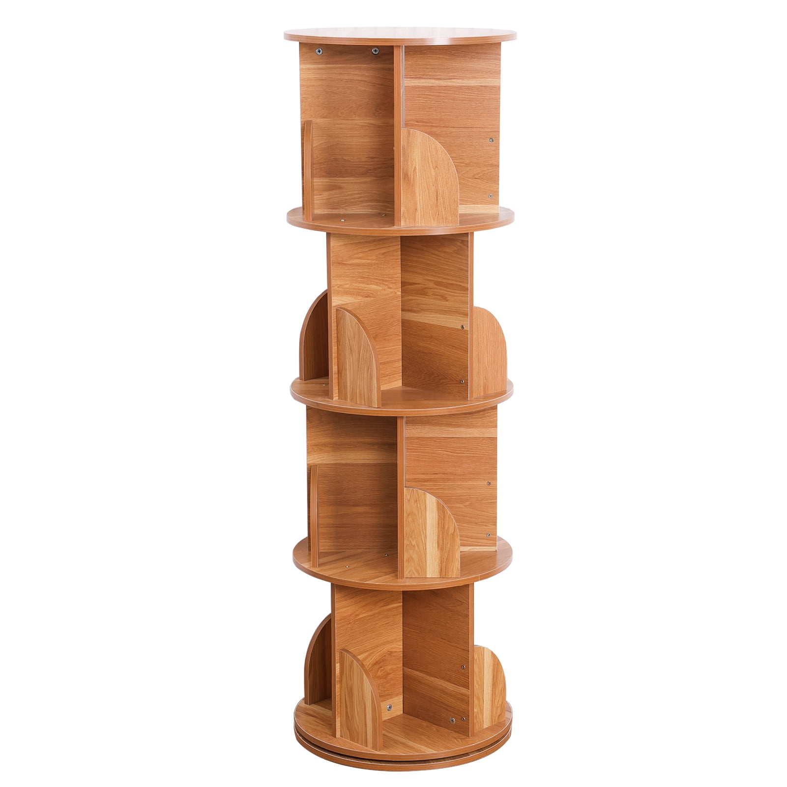 Skymirror Spinning Bookshelf, 360 Rotation Display 4 Tier Floor ...