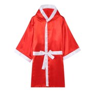 Cleto Reyes Satin Boxing Robe with Hood - Black/White - Walmart.com