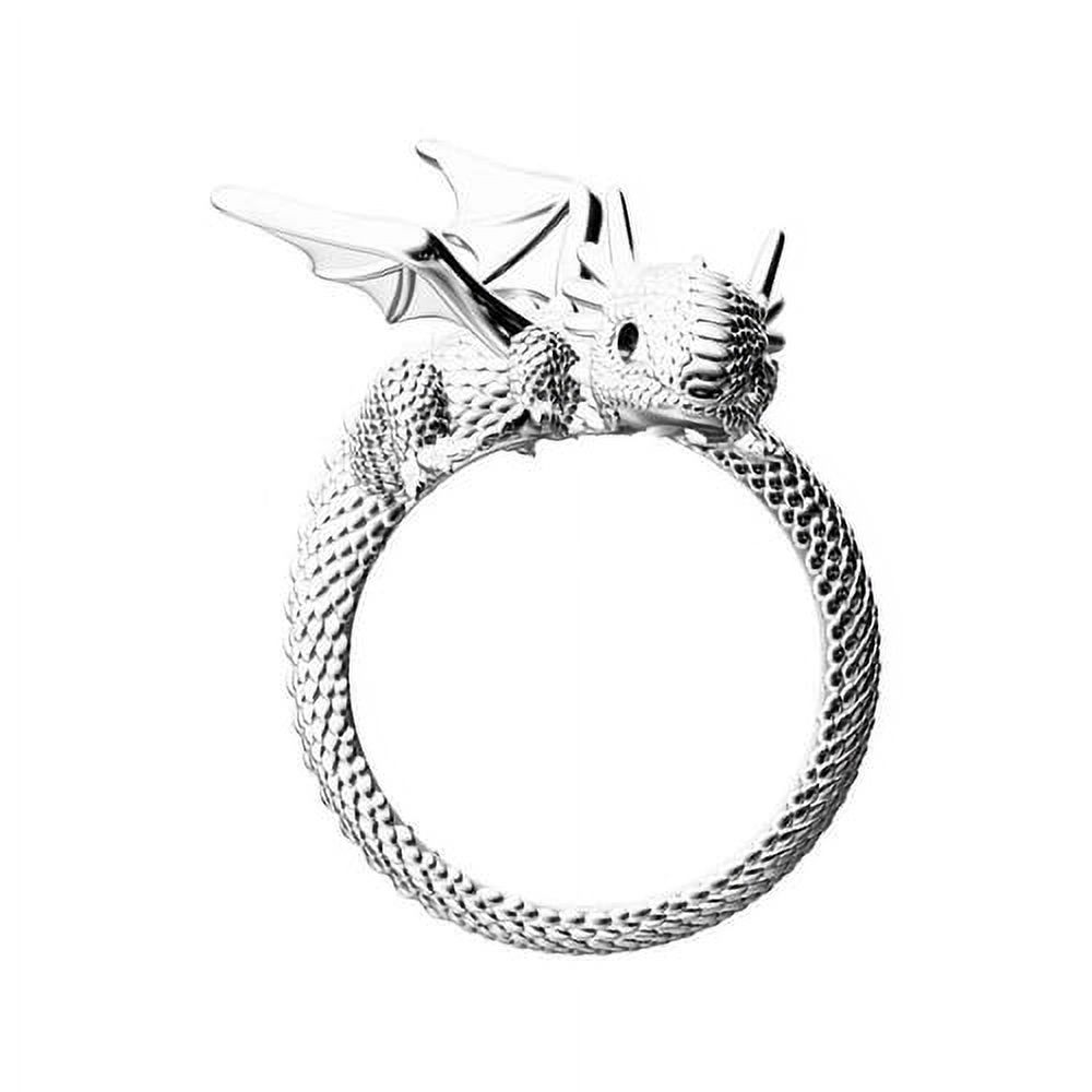 Skymirror Vintage Punk Rings for Women Men Gothic Rings Flying Dragon ...