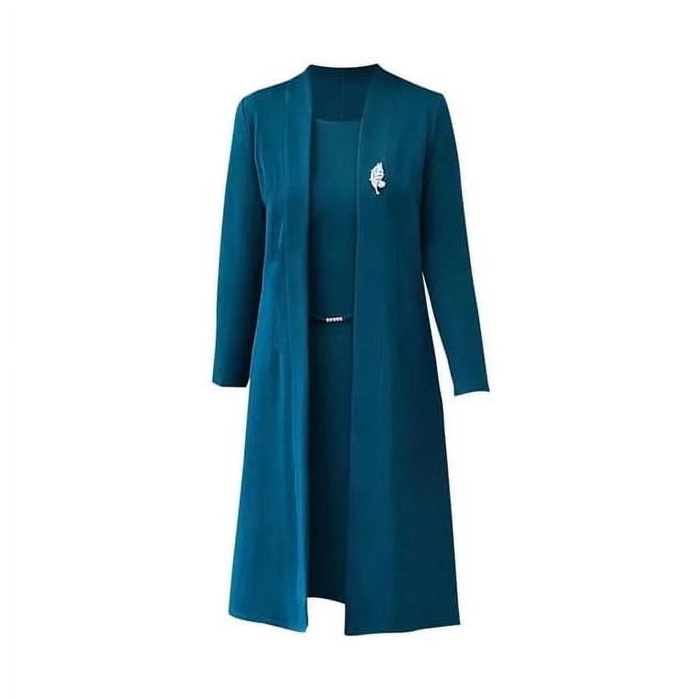 Skymirror Women Dress Coat Suit Spring Fall Elegant Solid Color Middle ...