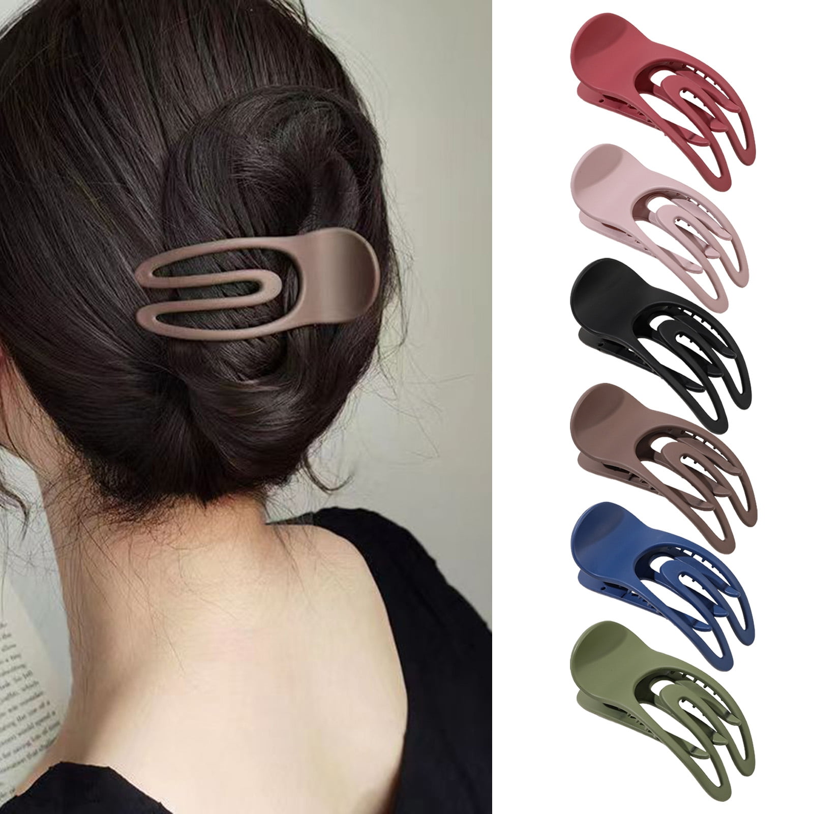 Skymirror Women Hair Clip Hollow Out Matte Texture Decorate Anti-slip ...