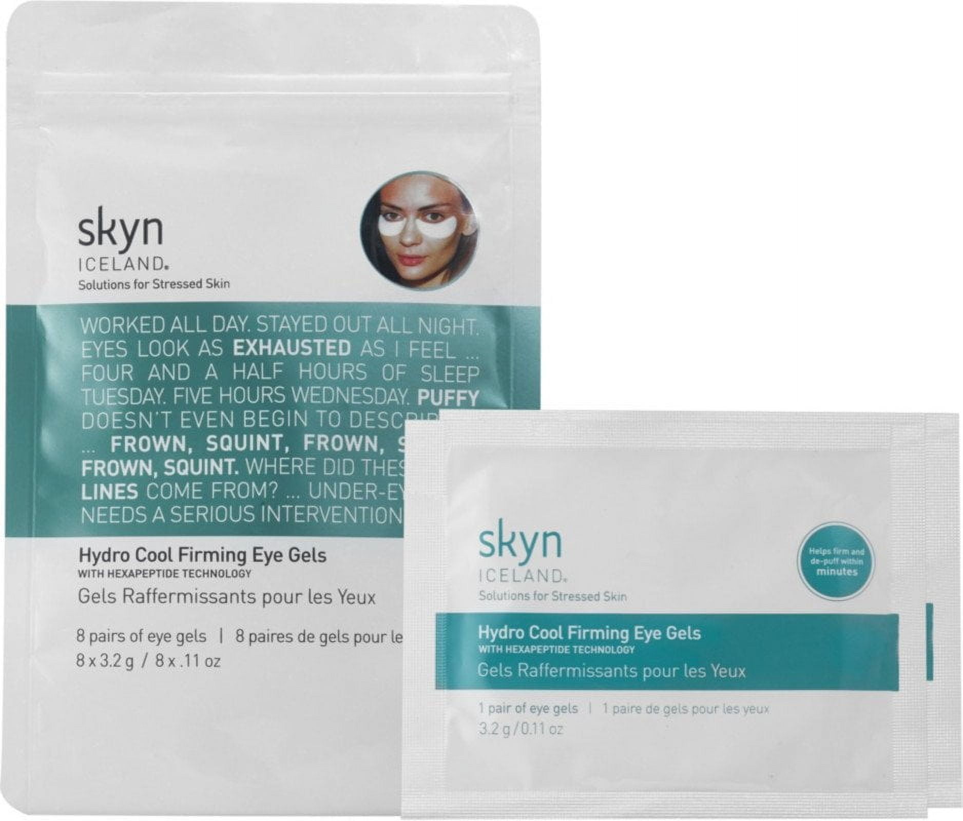 Skyn Iceland Hydro Cool Firming Eye Gels, Cooling Under-Eye Patches, 8 ...