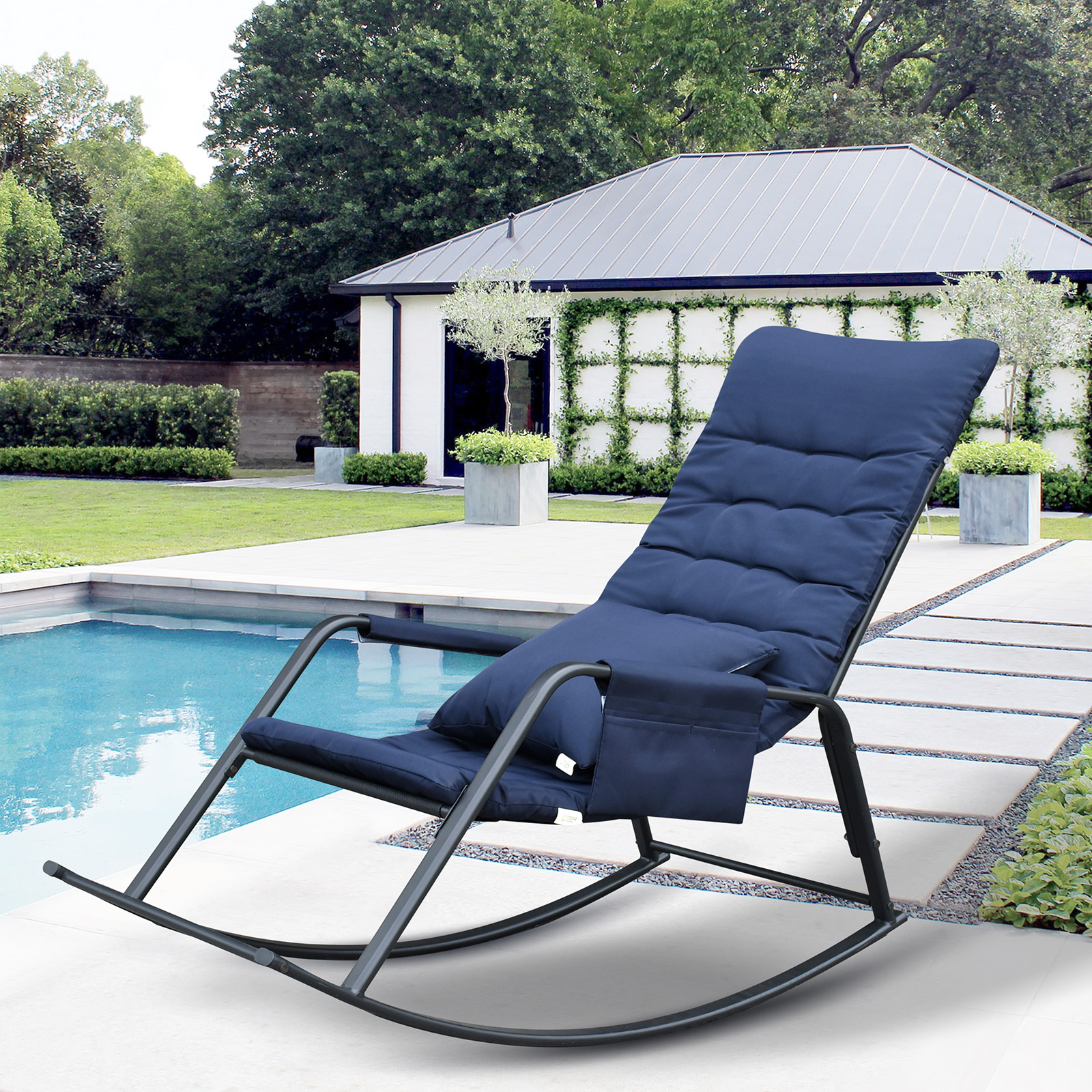 Platports Kid Rocking Lounge Chair - Powder-Coated Metal Rocking Chair ...