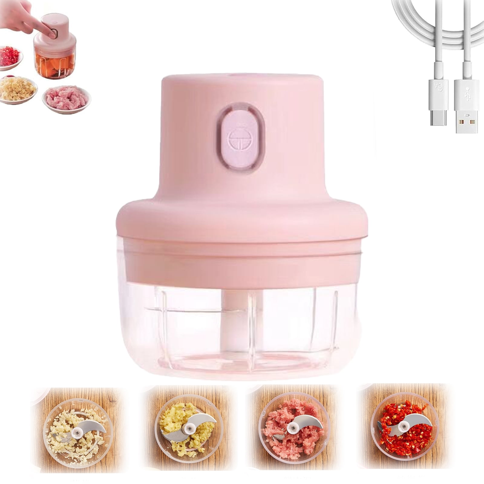 Skypicnic Wireless Food Chopper, Electric Garlic Chopper Cordless ...