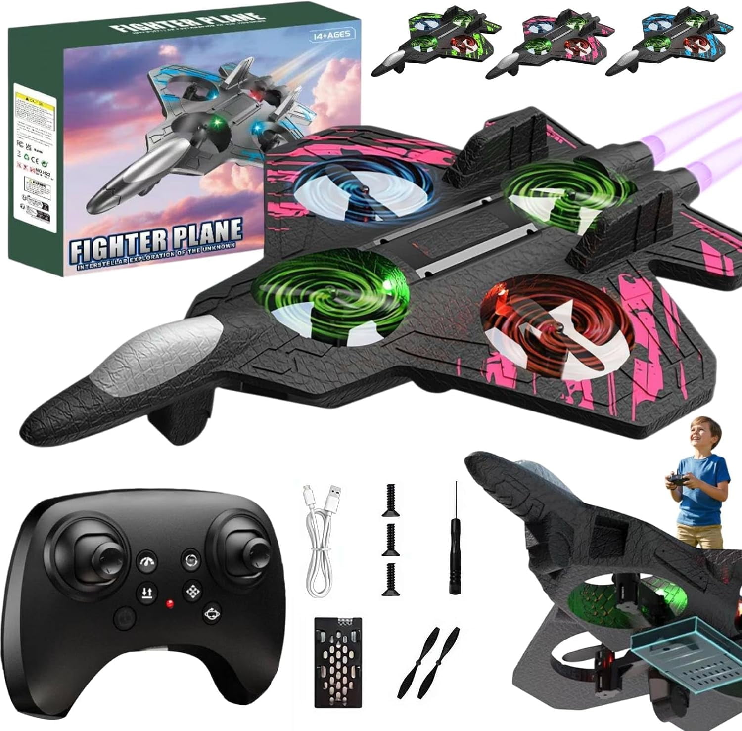 Skyriders RC Jet, 2026 Flip Jet Pro Stunt Plane, Remote Control Fighter ...