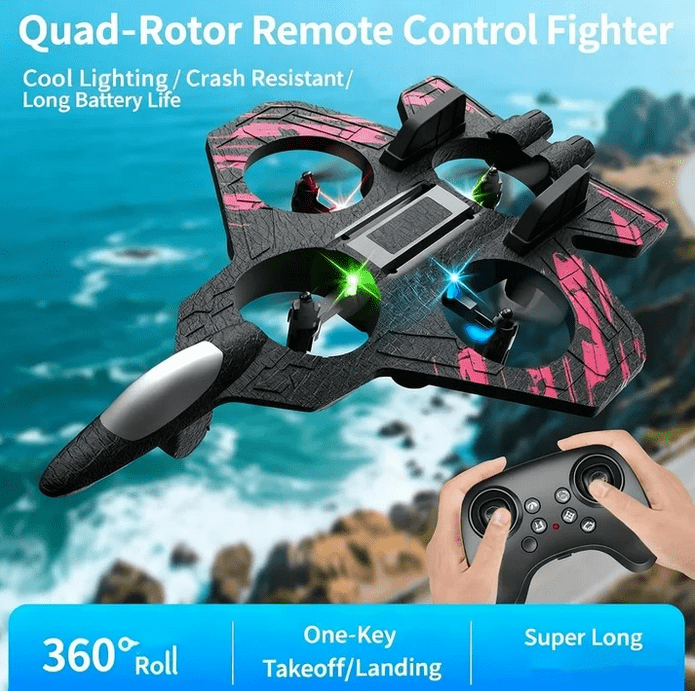 Skyriders RC Stunt Fighter Jet 2026 – 360° Flips & LED Lights ...