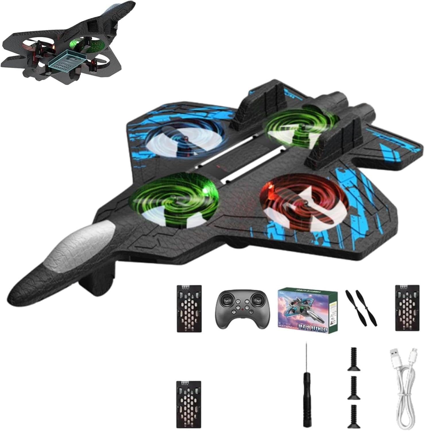 Skyriders Rc Jet, Rc Stunt Fighter Jet Toy for Kids with 360° Flips and ...