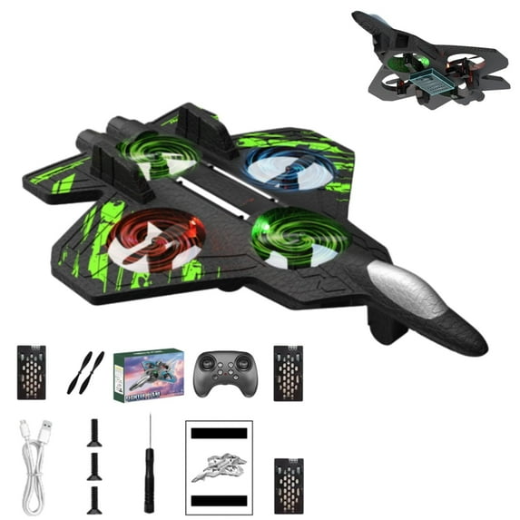 Skyriders Rc, Rc Stunt Fighter Jet Toy for Kids with 360° Flips & LED ...