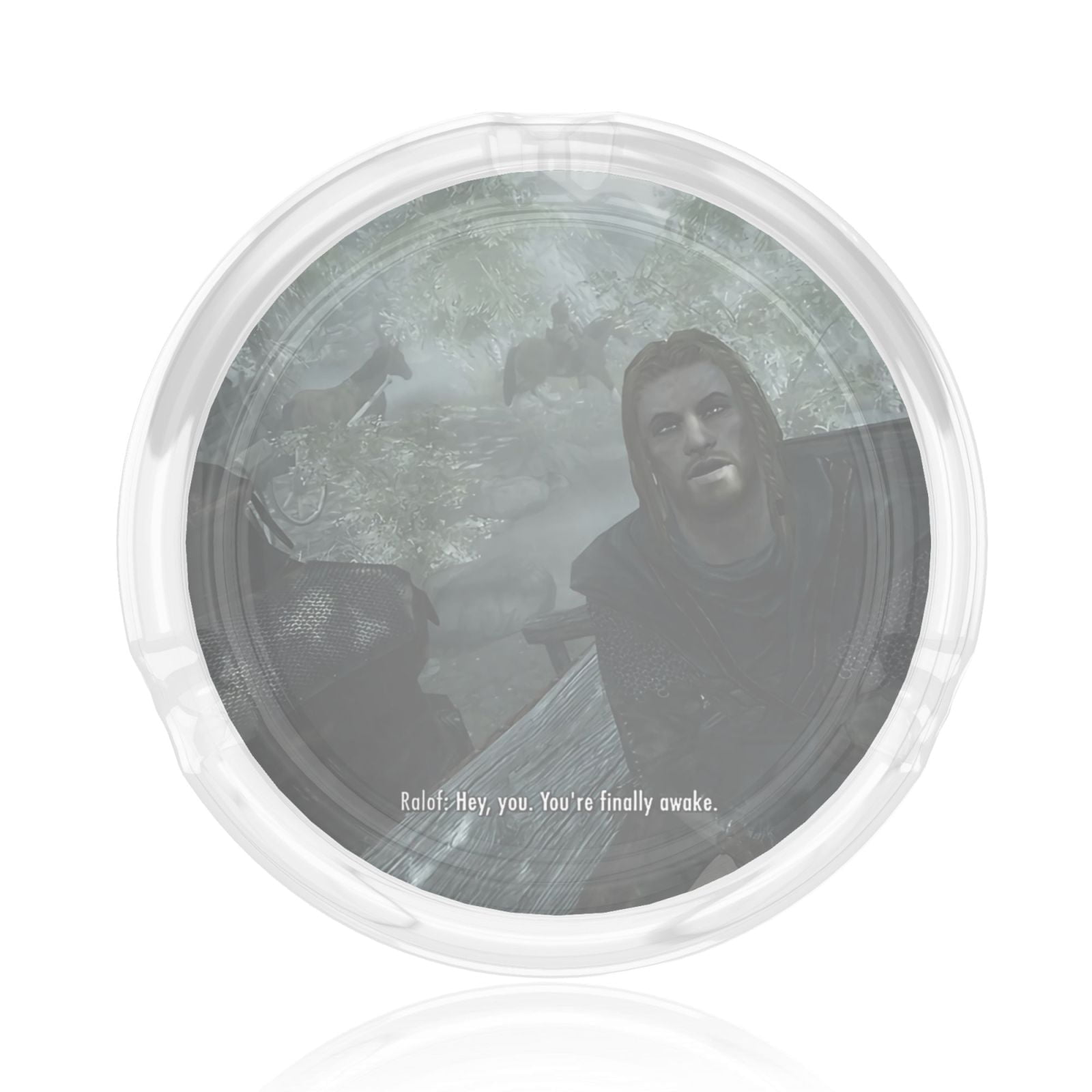 Skyrim Pillow-Hey You You'Re Finally Awake Round Glass Ashtray 3d ...