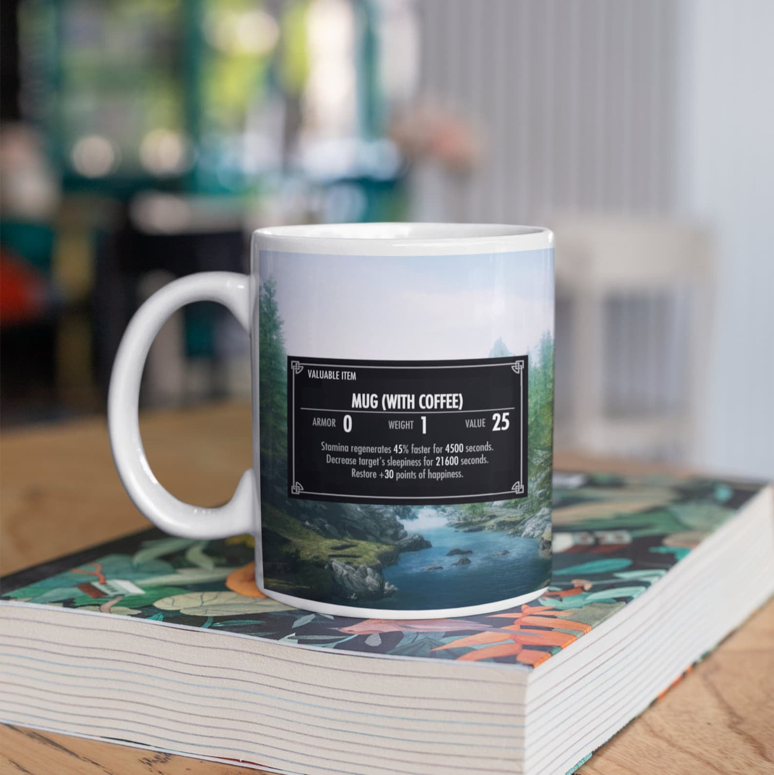 Skyrim coffee Mug, Skyrim Elder Scrolls Inspired Mug, Coffee Stats ...