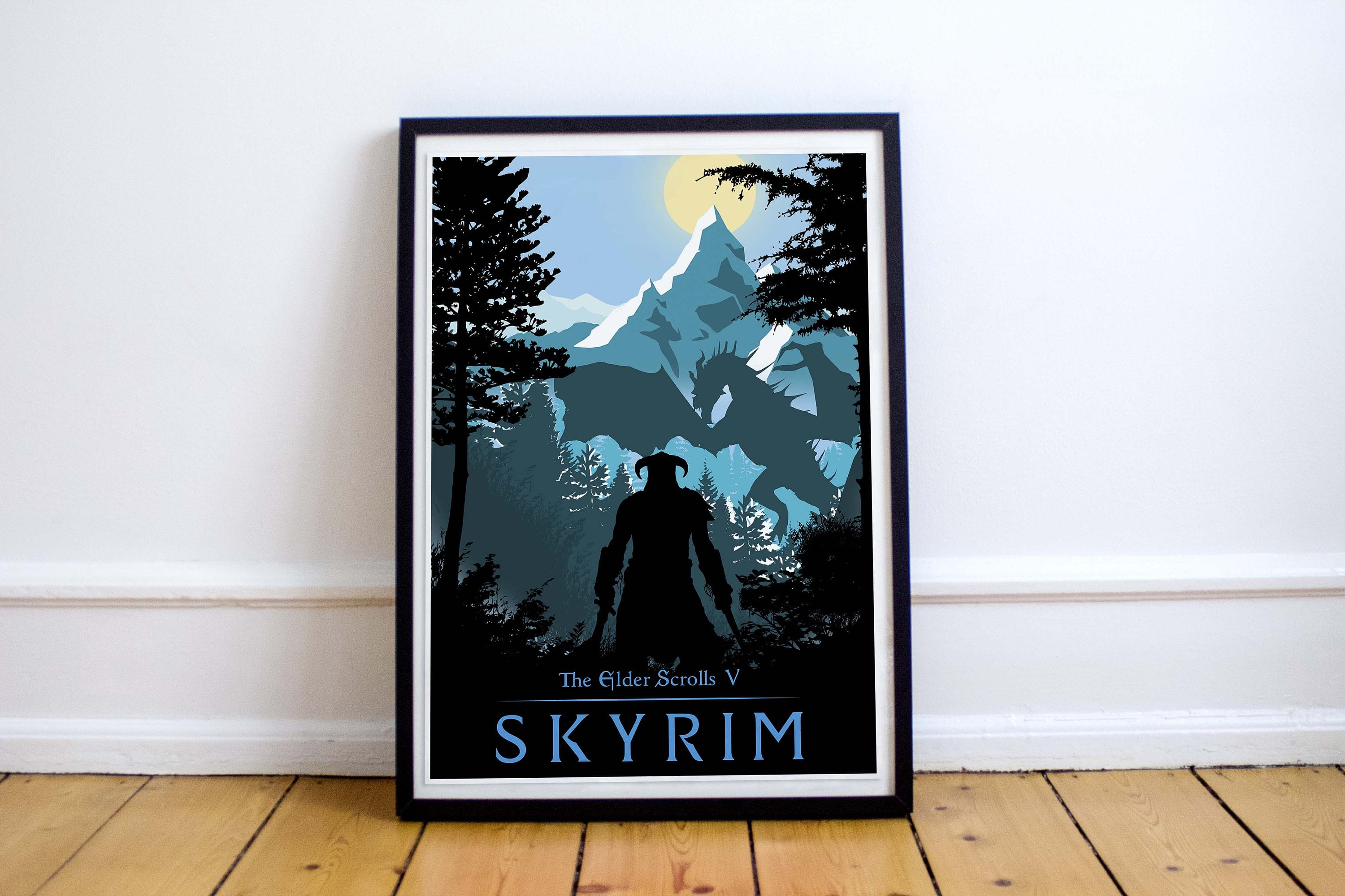 Skyrim, minimalist, posters, gaming, gaming, video game art, computer ...