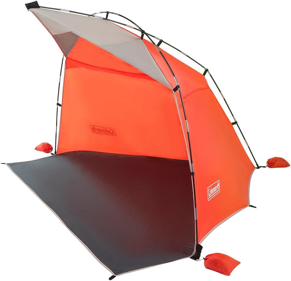 Skyshade Large Portable Sun Shelter, Easy Setup with Pre-Attached Poles ...