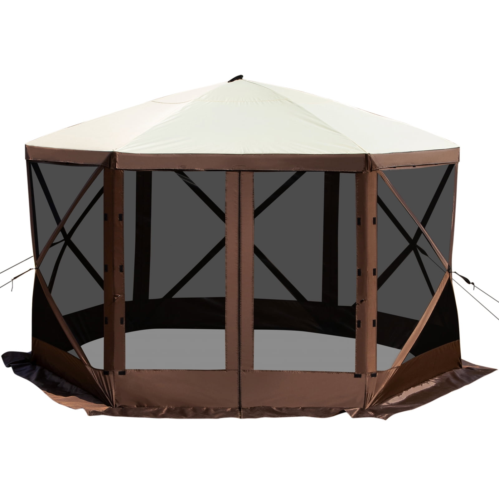 Skyshalo 12x12 ft Brown Pop up Outdoor Canopies, Waterproof - Walmart.com