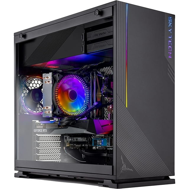 Skytech Azure Gaming PC Desktop – AMD Ryzen 5 5600X 3.7 GHz, RTX 3060 ...
