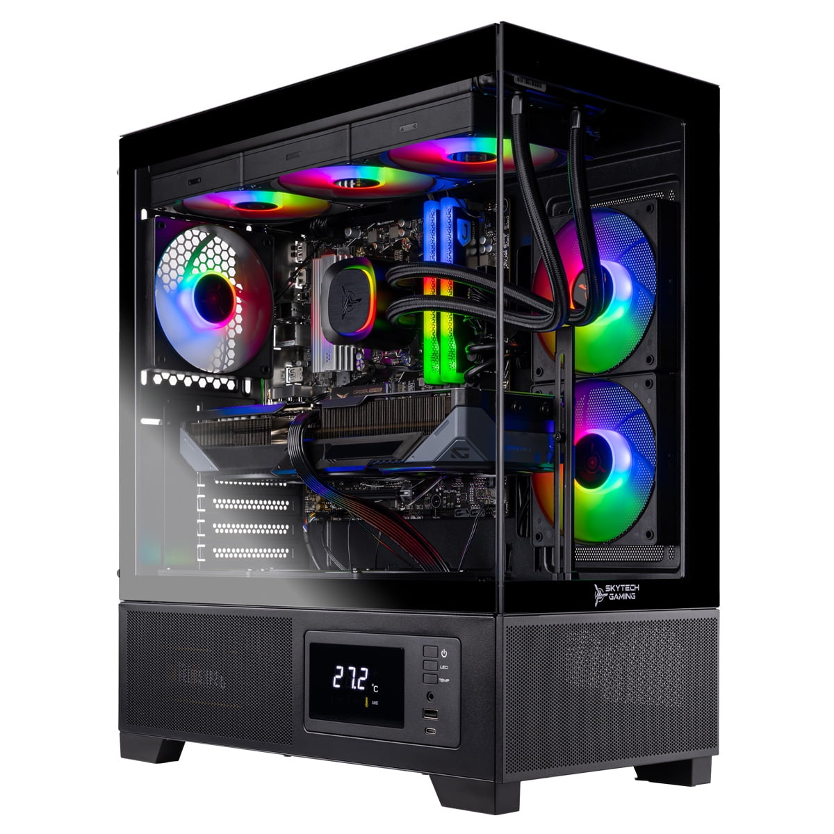 Skytech Azure Gaming PC Desktop AMD Ryzen 7 7800X3D NVIDIA GeForce RTX ...