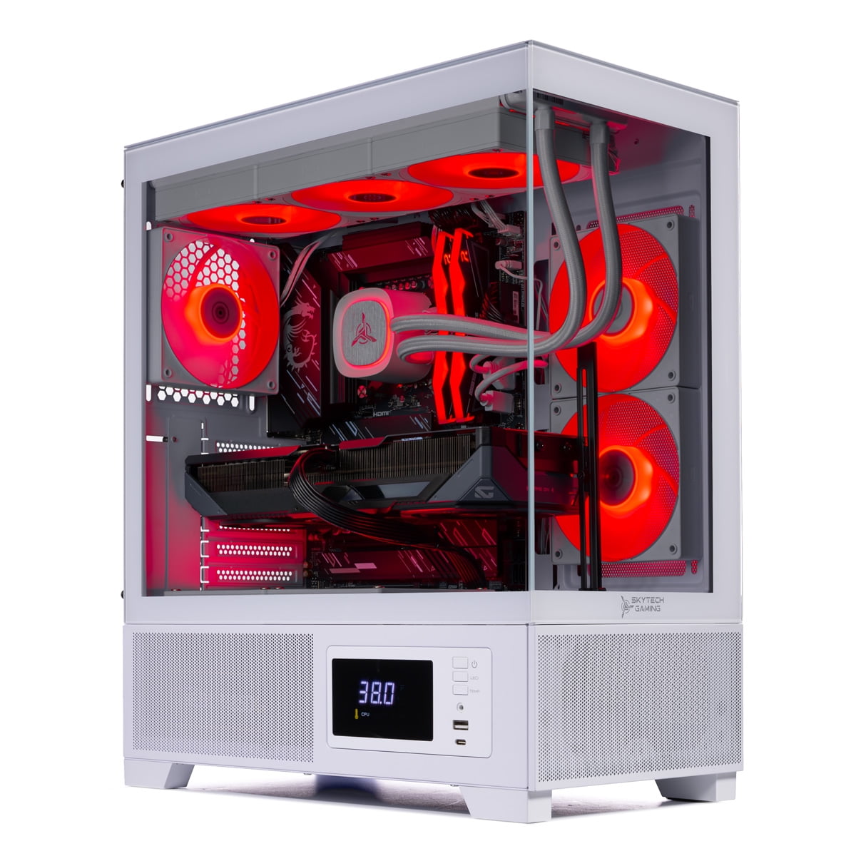 Skytech Azure Gaming PC Desktop AMD Ryzen 9 9900X AMD Radeon RX 9070 XT ...