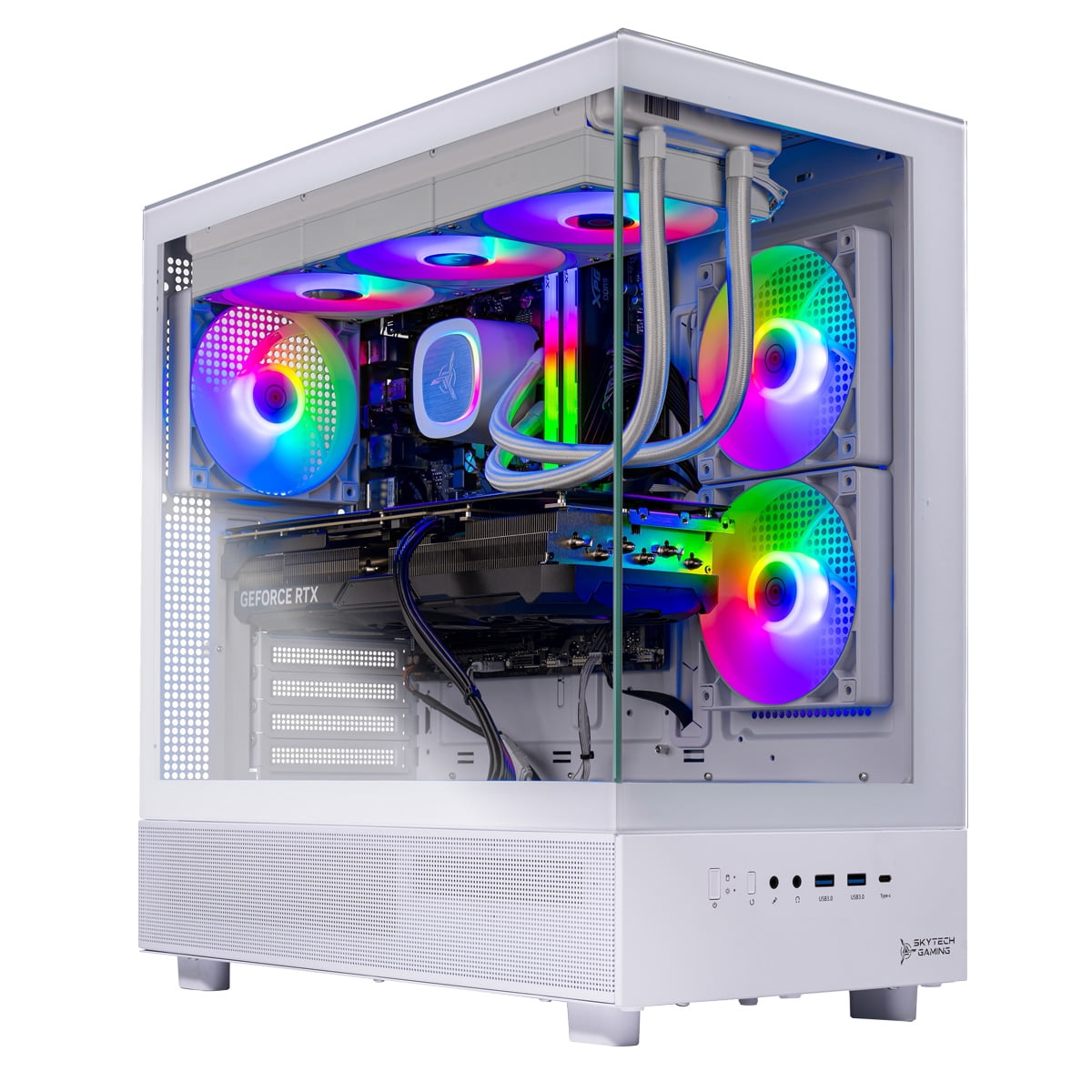 Skytech Gaming Azure 3 Gaming PC, AMD Ryzen 7 9800X3D 4.7GHz, NVIDIA ...