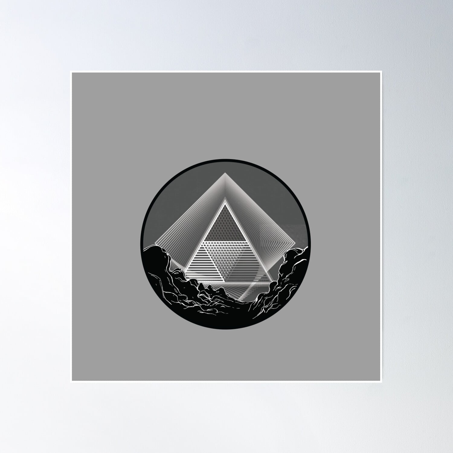 Skyview Dark Poster Wall Art, Modern Wall Decor, 24x24 UNFRAMED ...