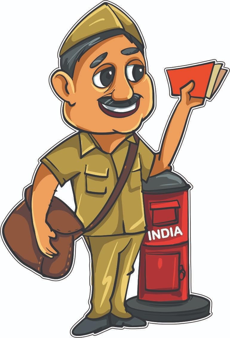 Skywalk India Souvenir Indian Postman Fridge Magnet Multicolor M814 ...