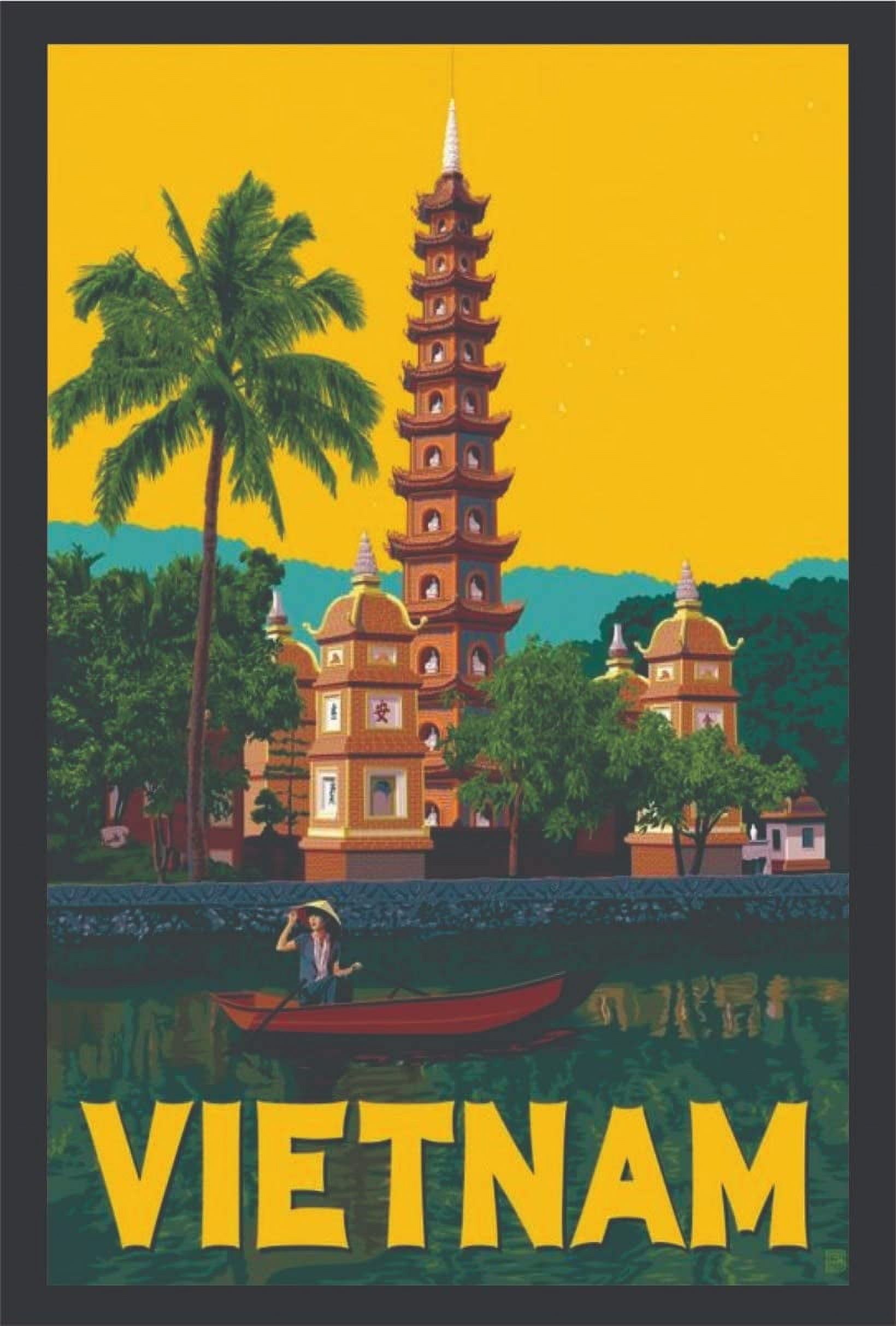 Skywalk Souvenir Vietnam Wooden Fridge Magnet Multicolor - Walmart.com