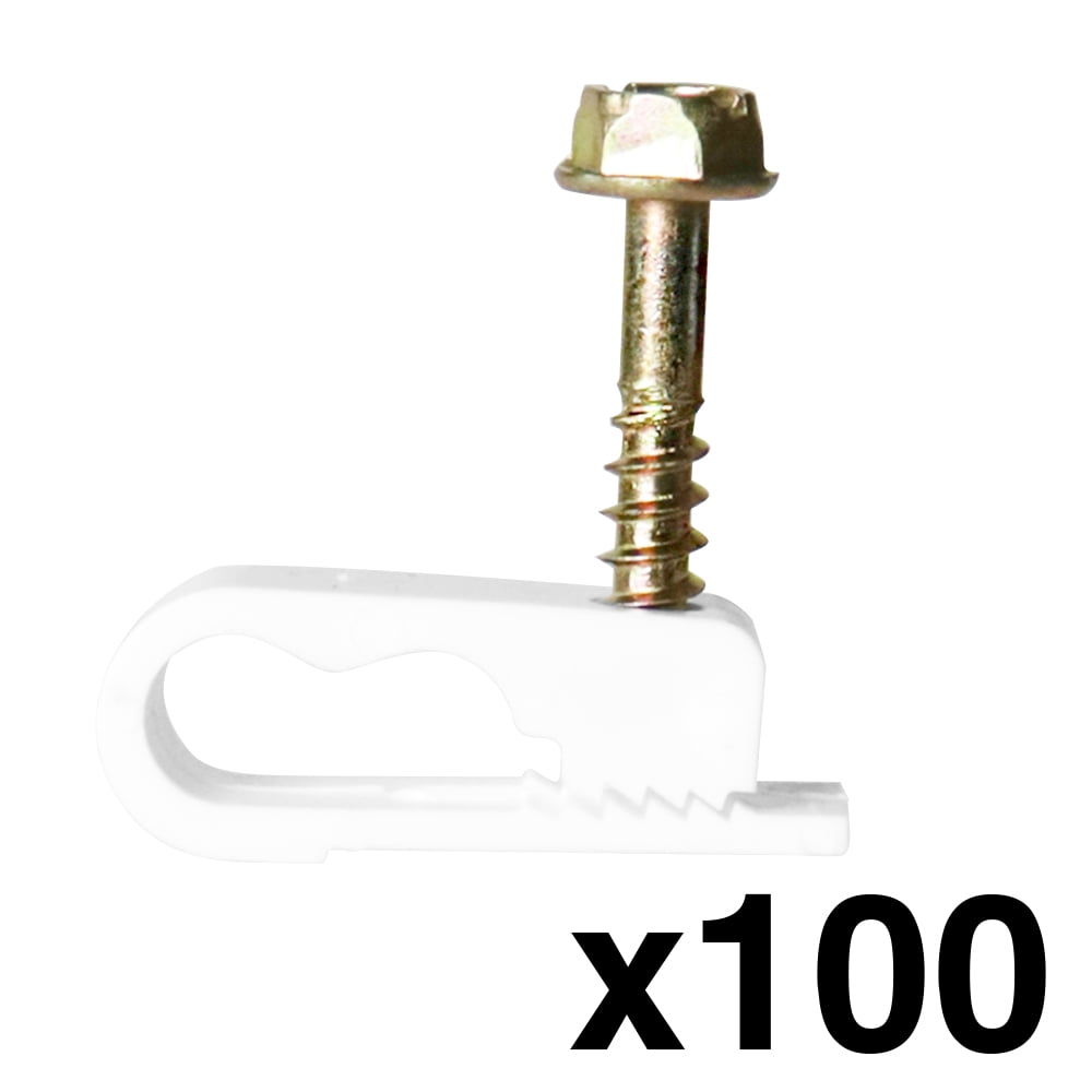 Skywalker 100 Dual Cable Flexible Screw Clips (Screw Depth: 1/2", 1"L ...
