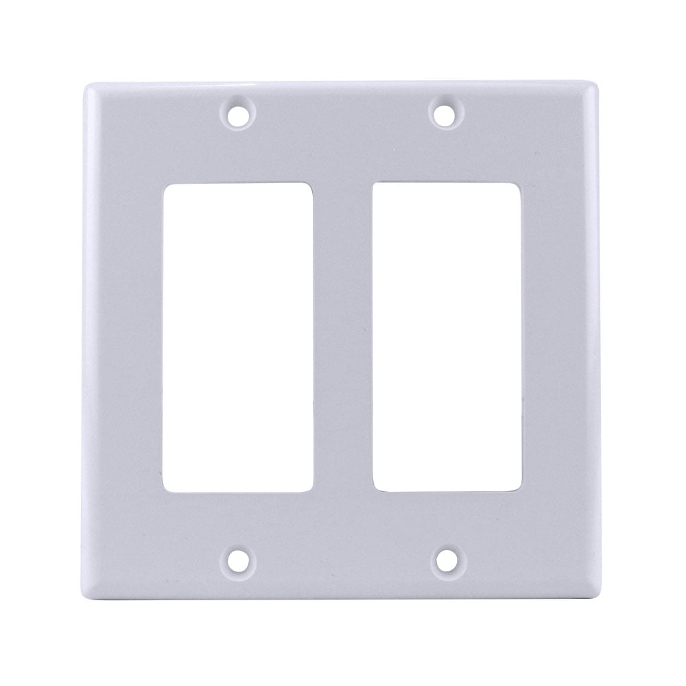 Skywalker Double Gang Keystone Decora Style Wall Face Plate (White ...