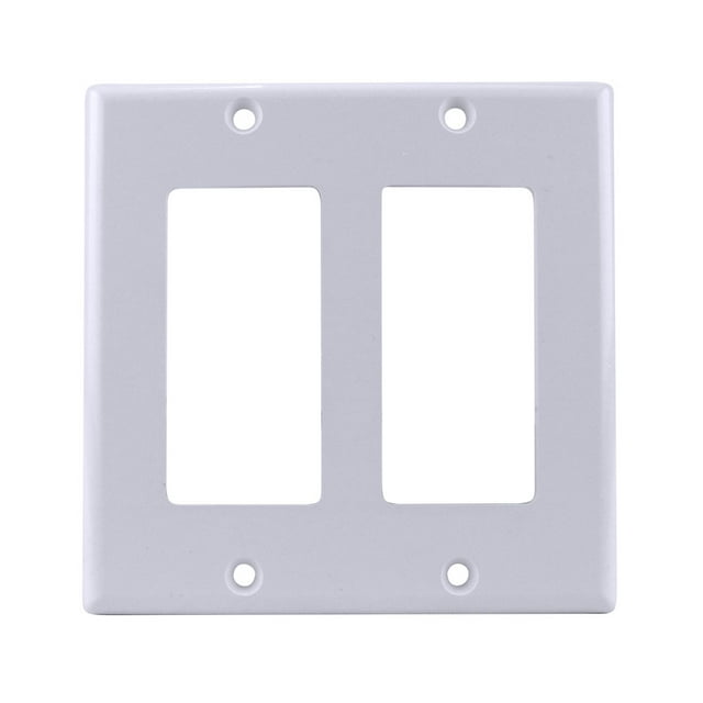 Skywalker Double Gang Keystone Decora Style Wall Face Plate (White ...