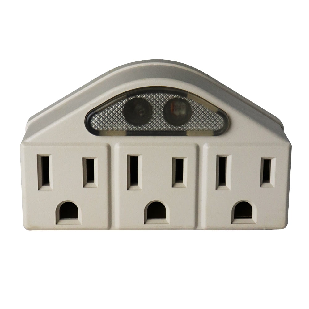 Skywalker Polarized 3-Outlet 120V AC Adapter, Night Light, UL Listed ...