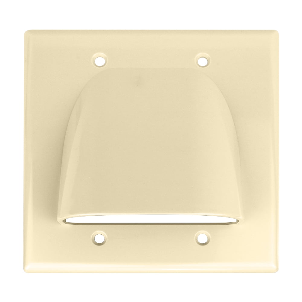 Skywalker Signature Series Double Gang Bundled Cable Wall Plate (Ivory ...