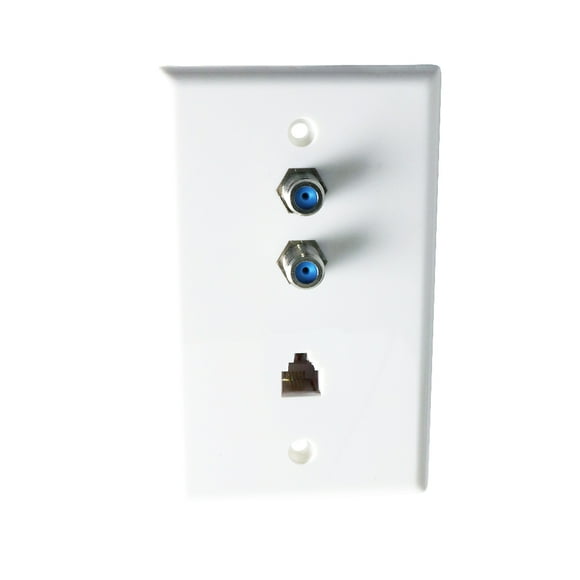 Ethernet And Coax Wall Plate
