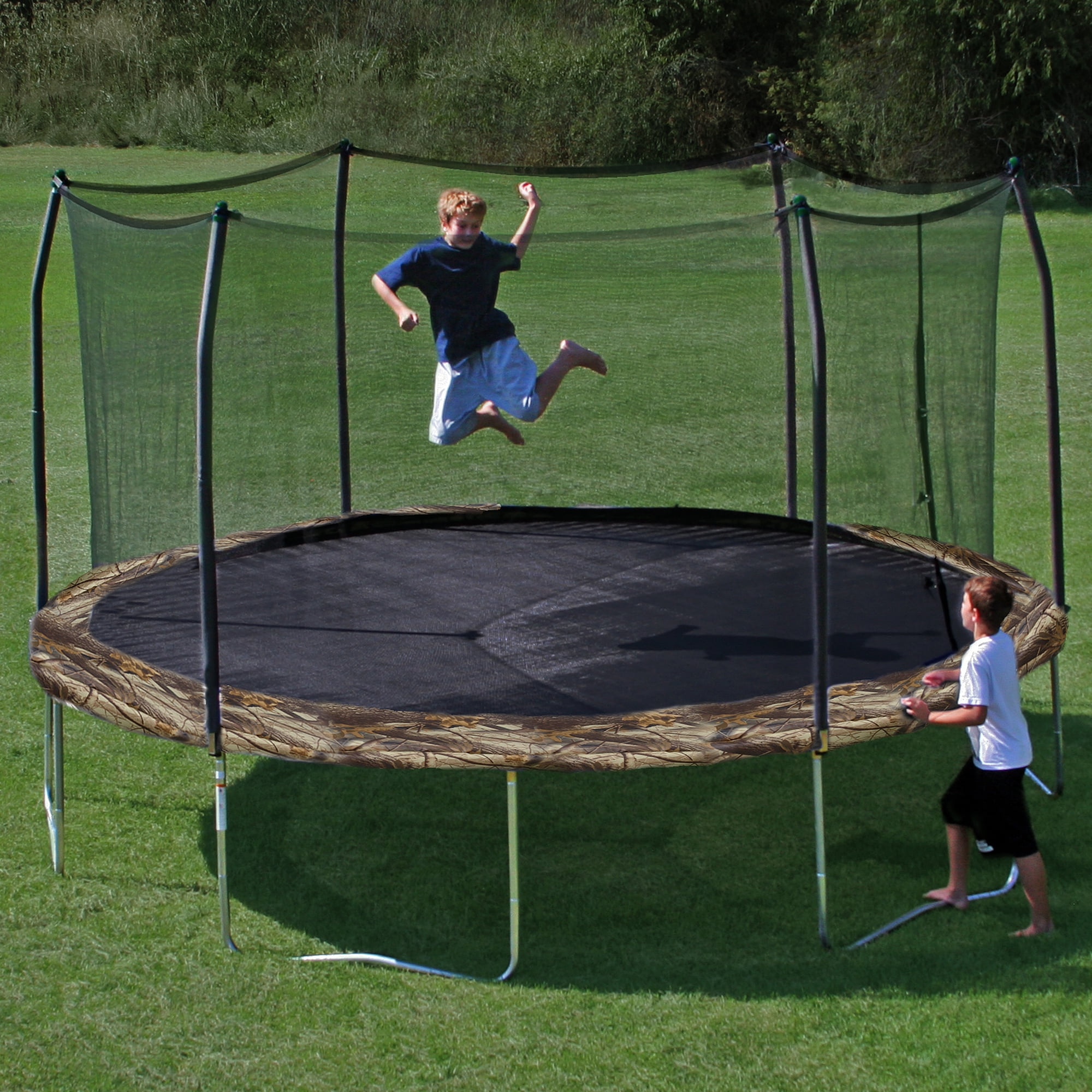 Skywalker Trampolines 15' Trampoline, with Enclosure, Camouflage (Box 2 ...