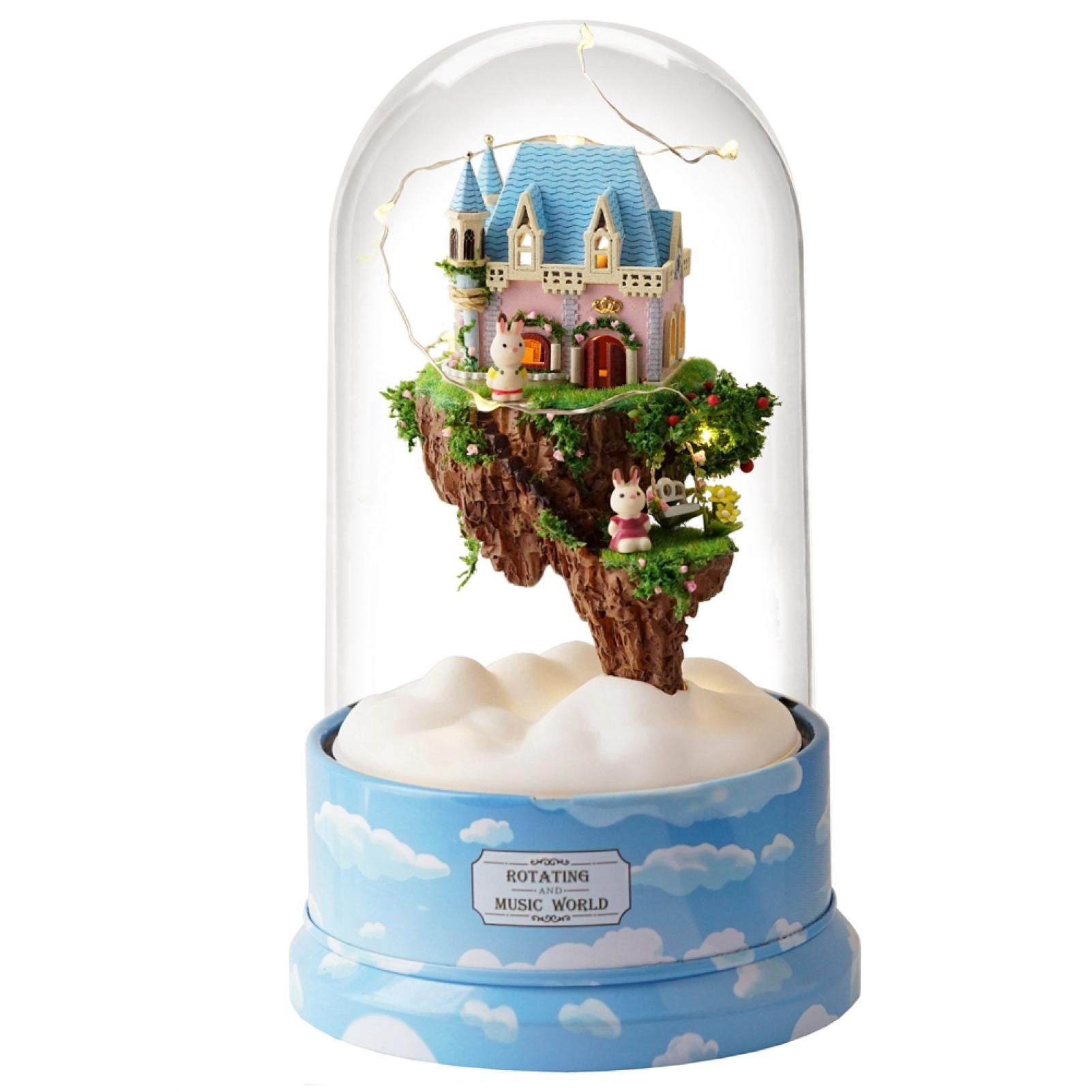 Skyward Dream DIY Miniature Model with Dust Cover Rotating Music Box ...