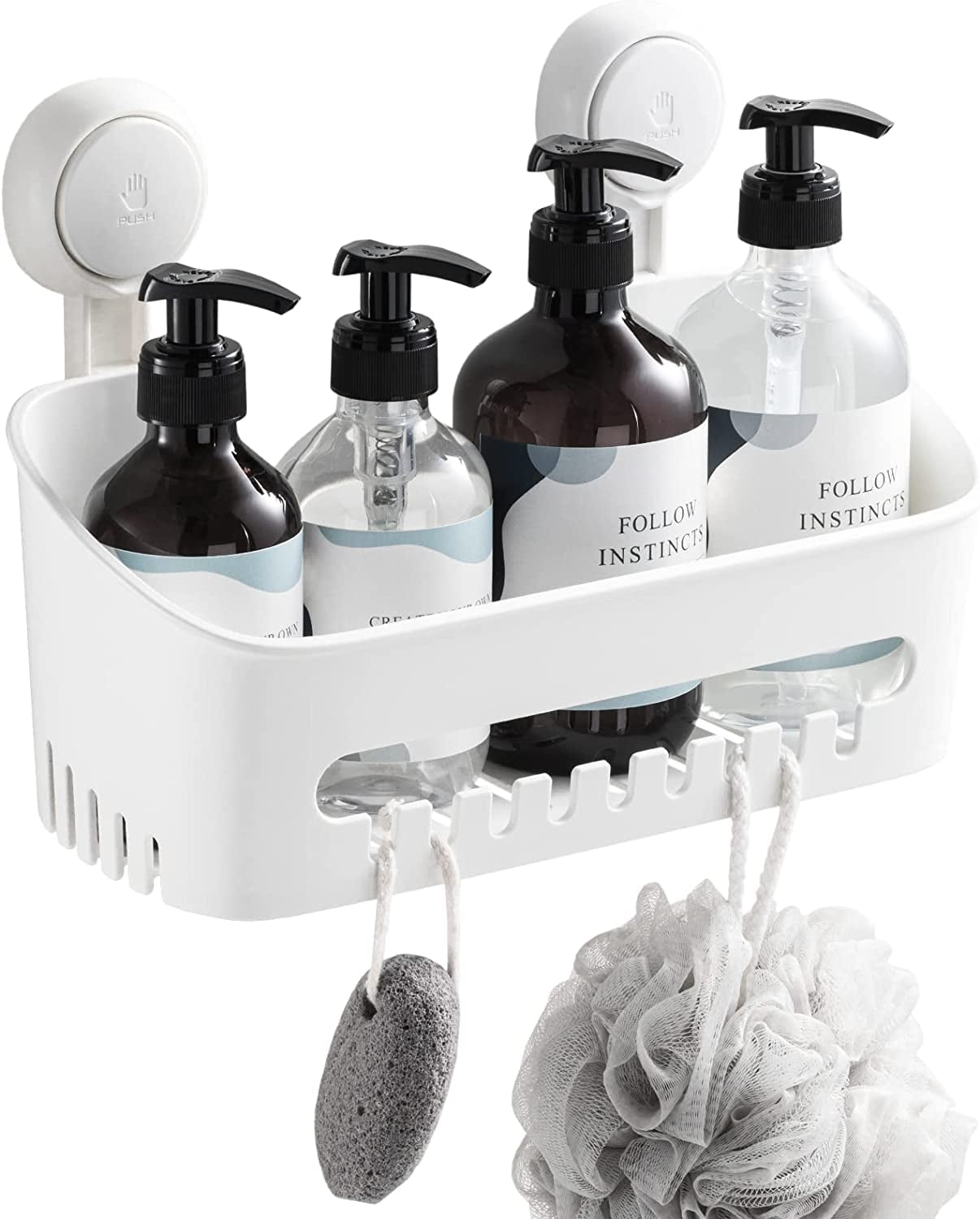 Skywee Drill-Free Shower Caddy with Vacuum Suction Cup for Bathroom ...