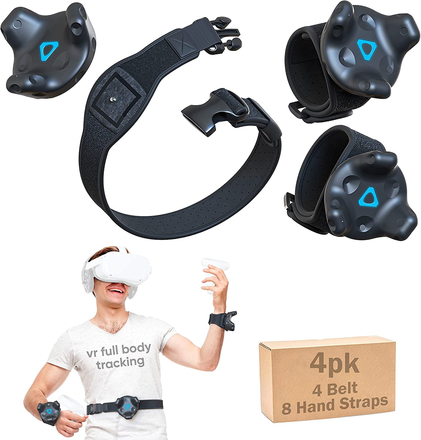 Skywin 4 Pack VR Tracker Belt and Tracker Strap Bundle for HTC Vive ...