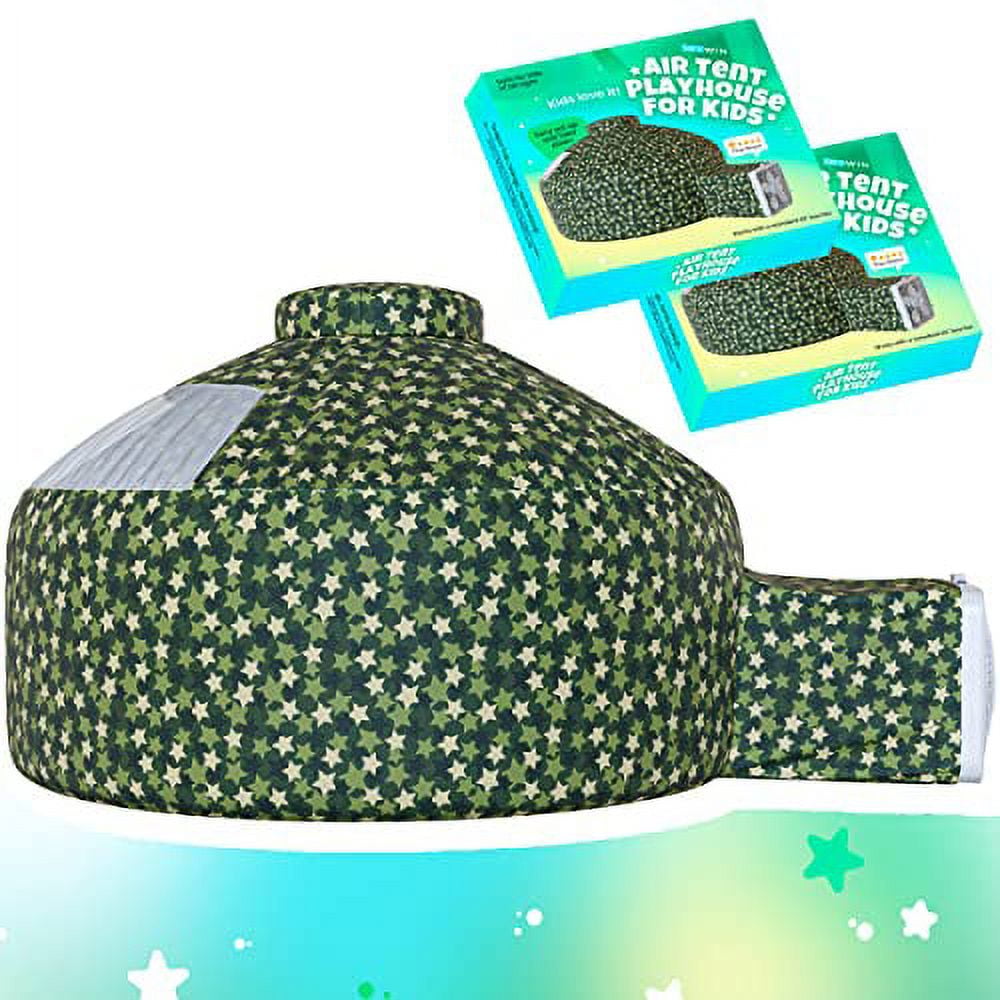 Skywin Pop-Up Air Tent Playhouse for Kids - Large Camo Style, Inflates ...
