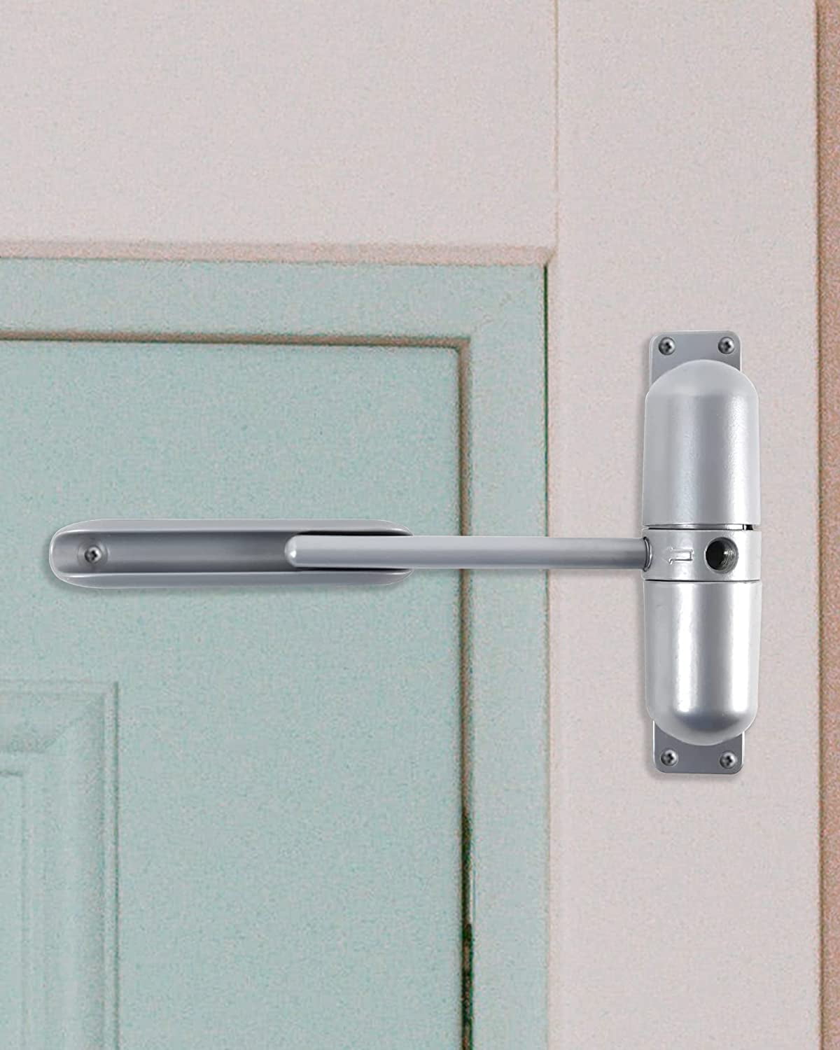 Skywin Automatic Door Closer - Large Grey Door Closer Hinge to Self ...