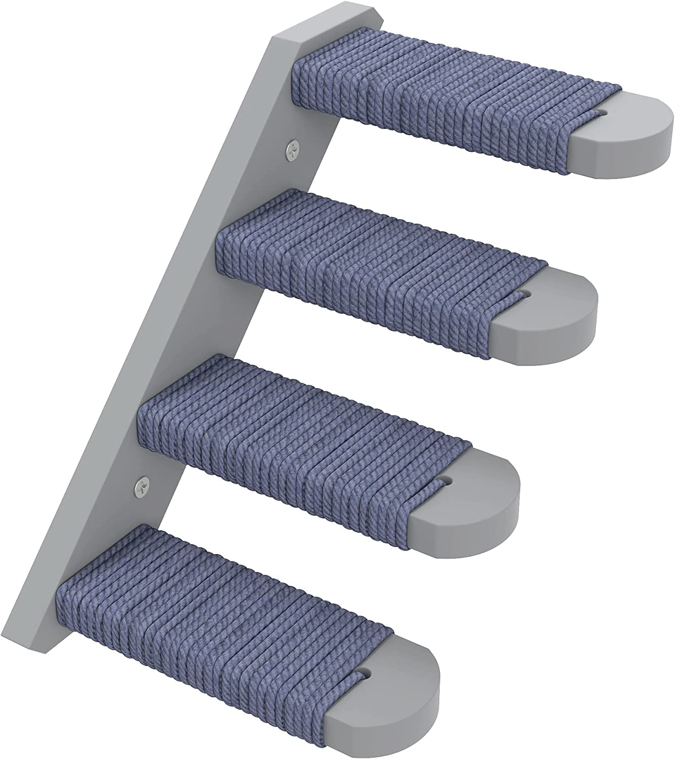 Skywin Cat Steps - Grey Solid Rubber Wood Cat Stairs Great for ...