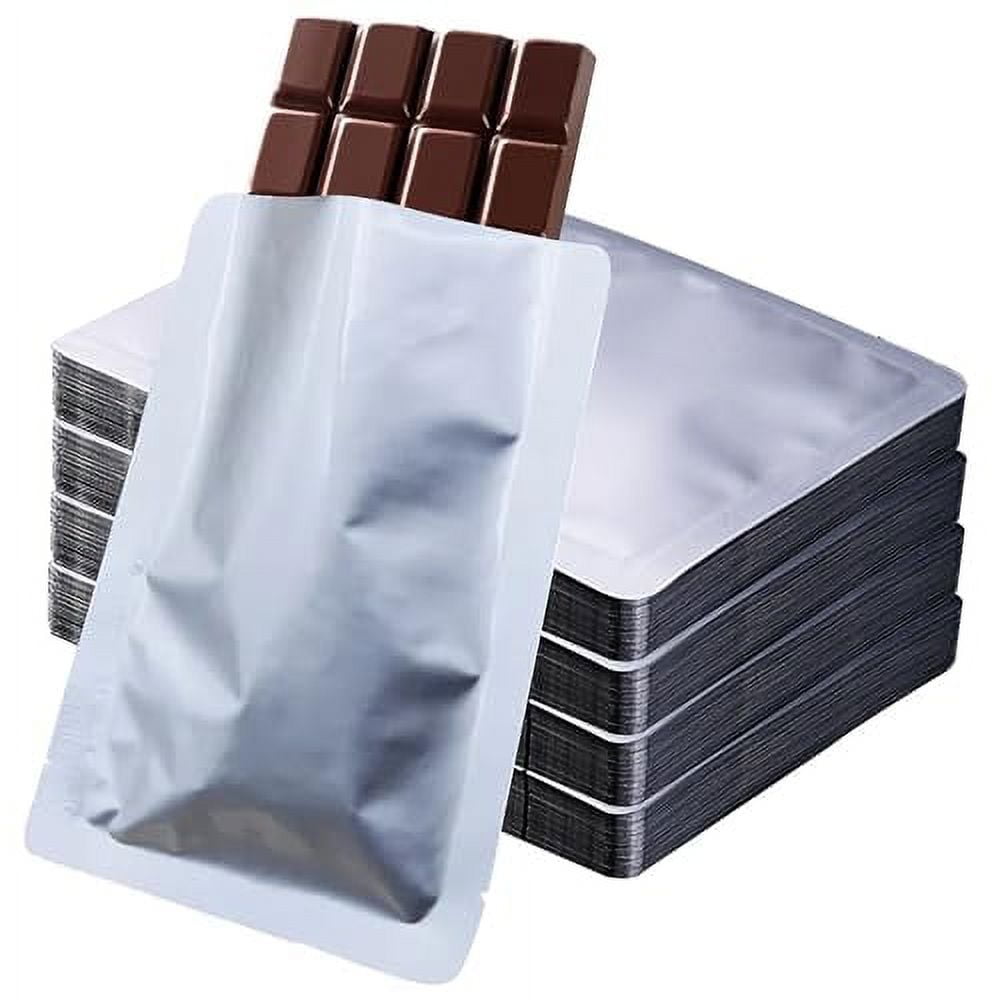 Skywin Chocolate Wrappers Heat Seal Bag (Pack of 100) - Silver, 4 x 6 ...