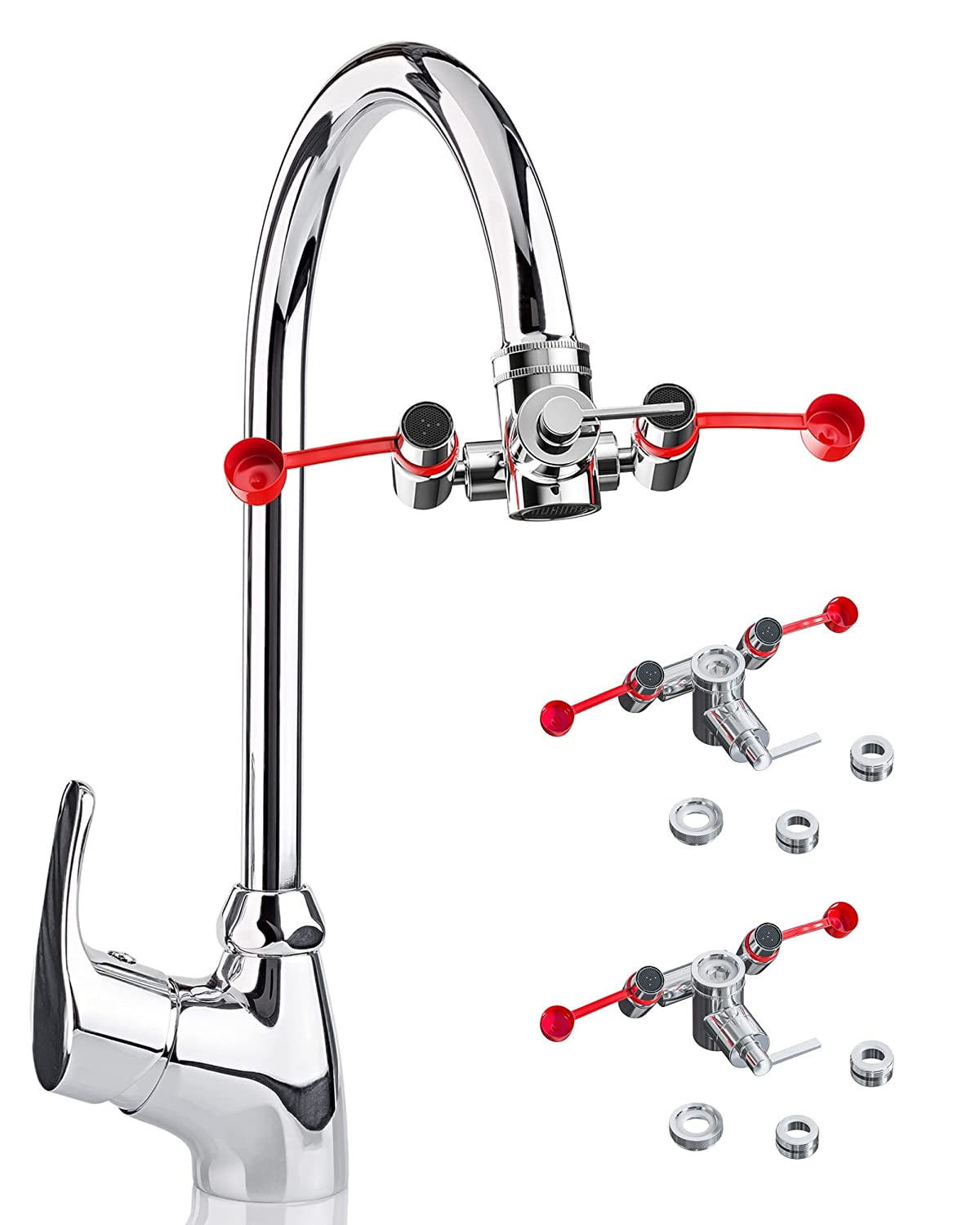 Skywin Eye Wash Kit - Faucet Mounted Emergency Eye Wash Station Sink ...