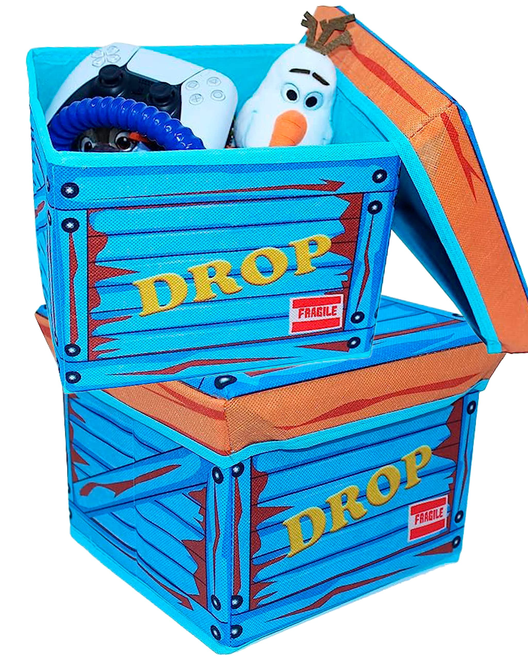 Skywin Fabric LootBox Small - 10”x10”x10” Stackable and Foldable Supply ...