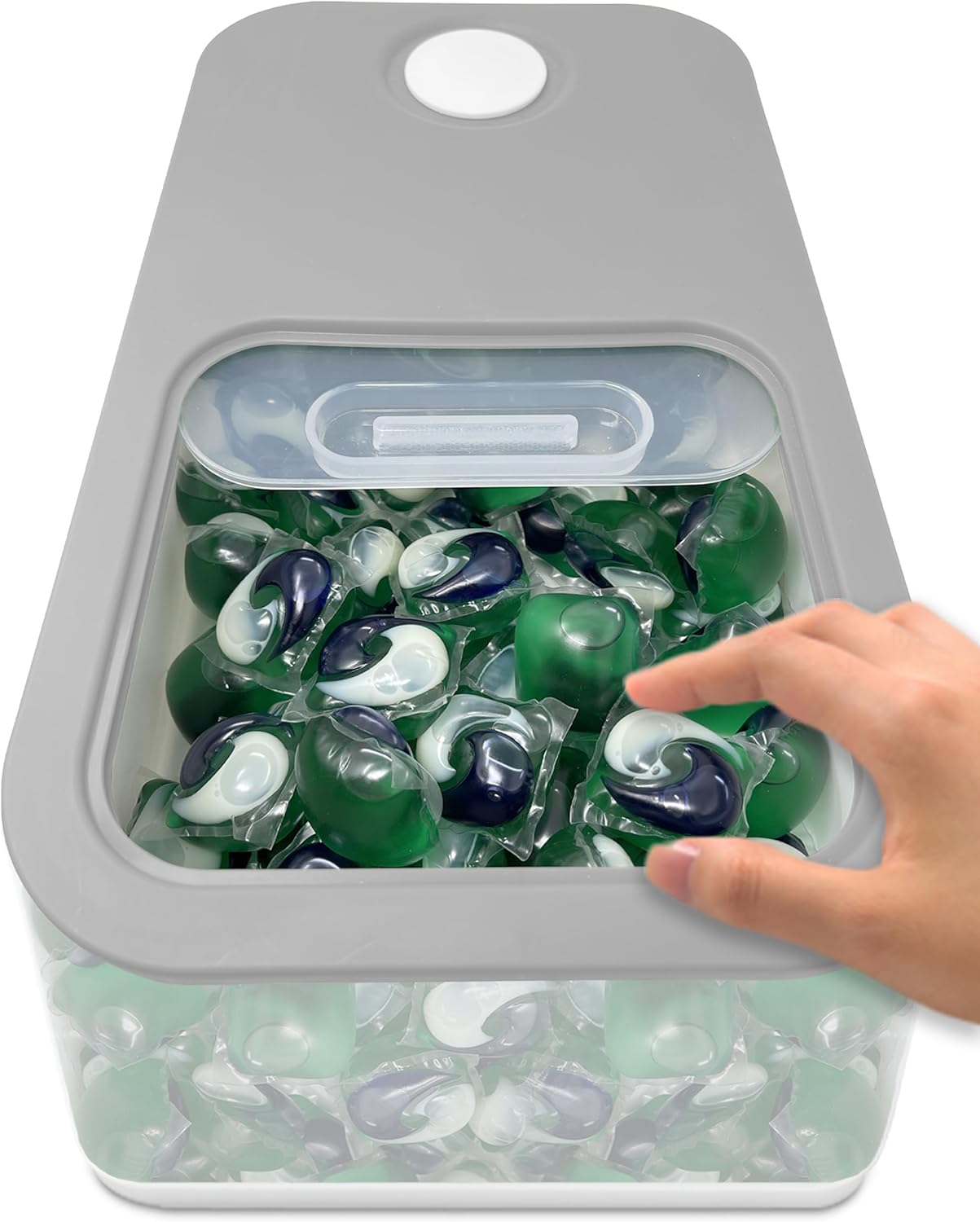 Skywin Laundry Pod Container with Sliding Lid - Stylish Laundry Pod ...