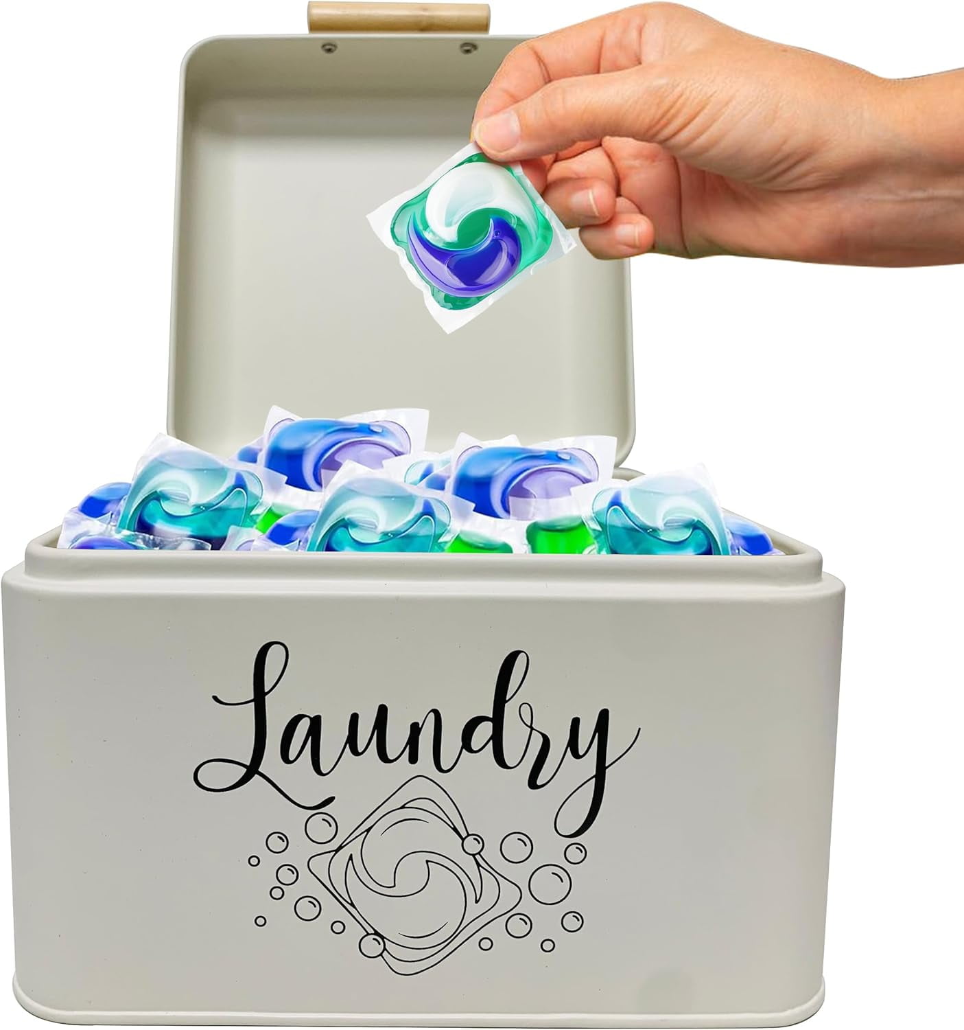 Skywin Metal Laundry Pod Container - Small Countertop Essentials ...