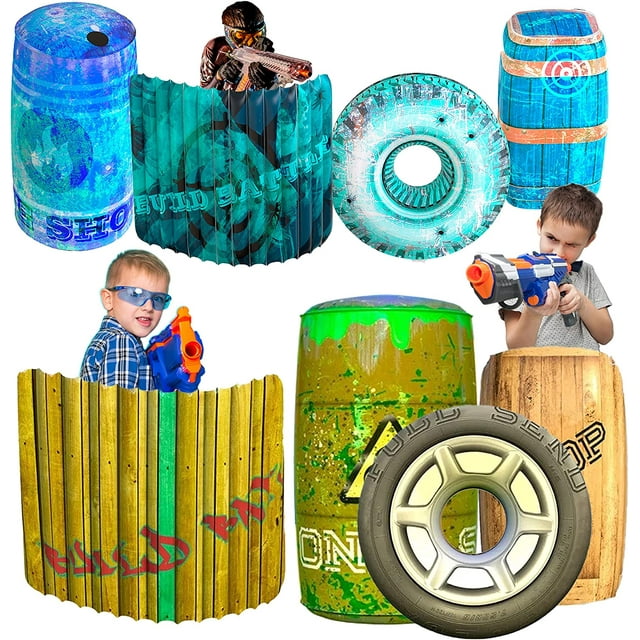 Skywin Obstacles for Play Wars - 8 Pieces Easy Set Up Inflatables ...