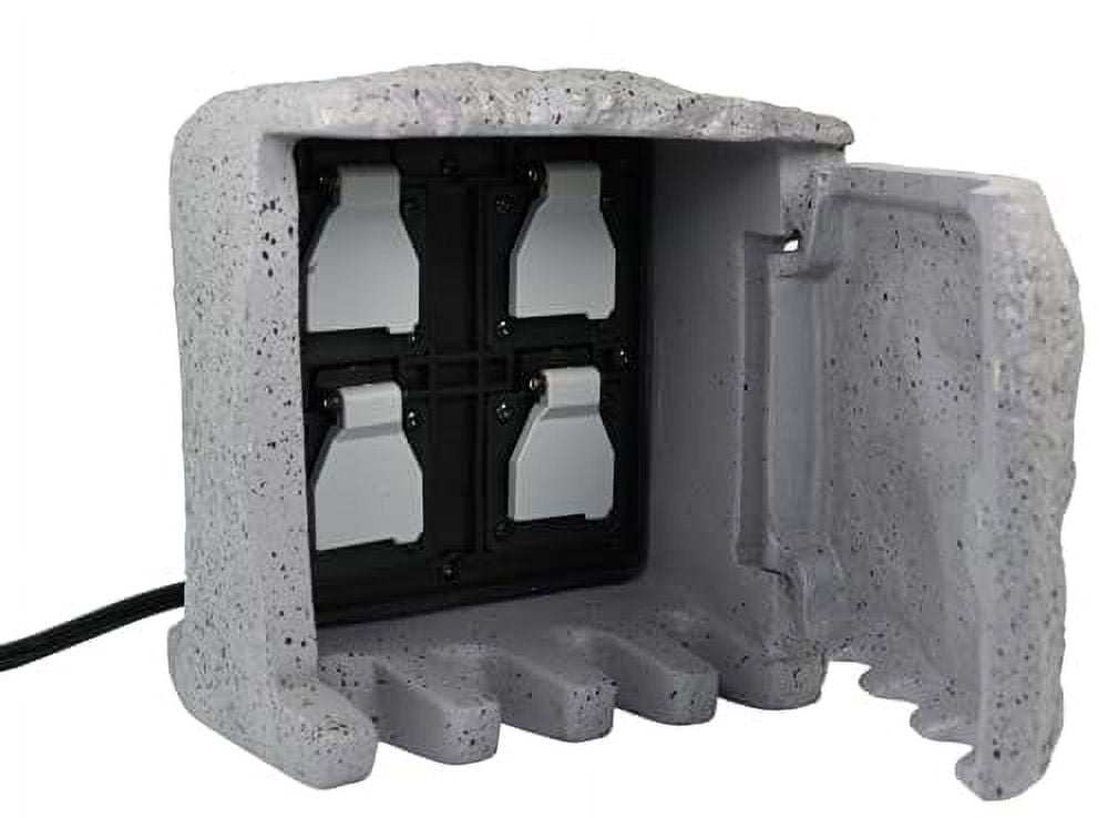 Skywin Outdoor Power Strip 14/16AWG 6ft Grey 4 Outlets Weatherproof ...