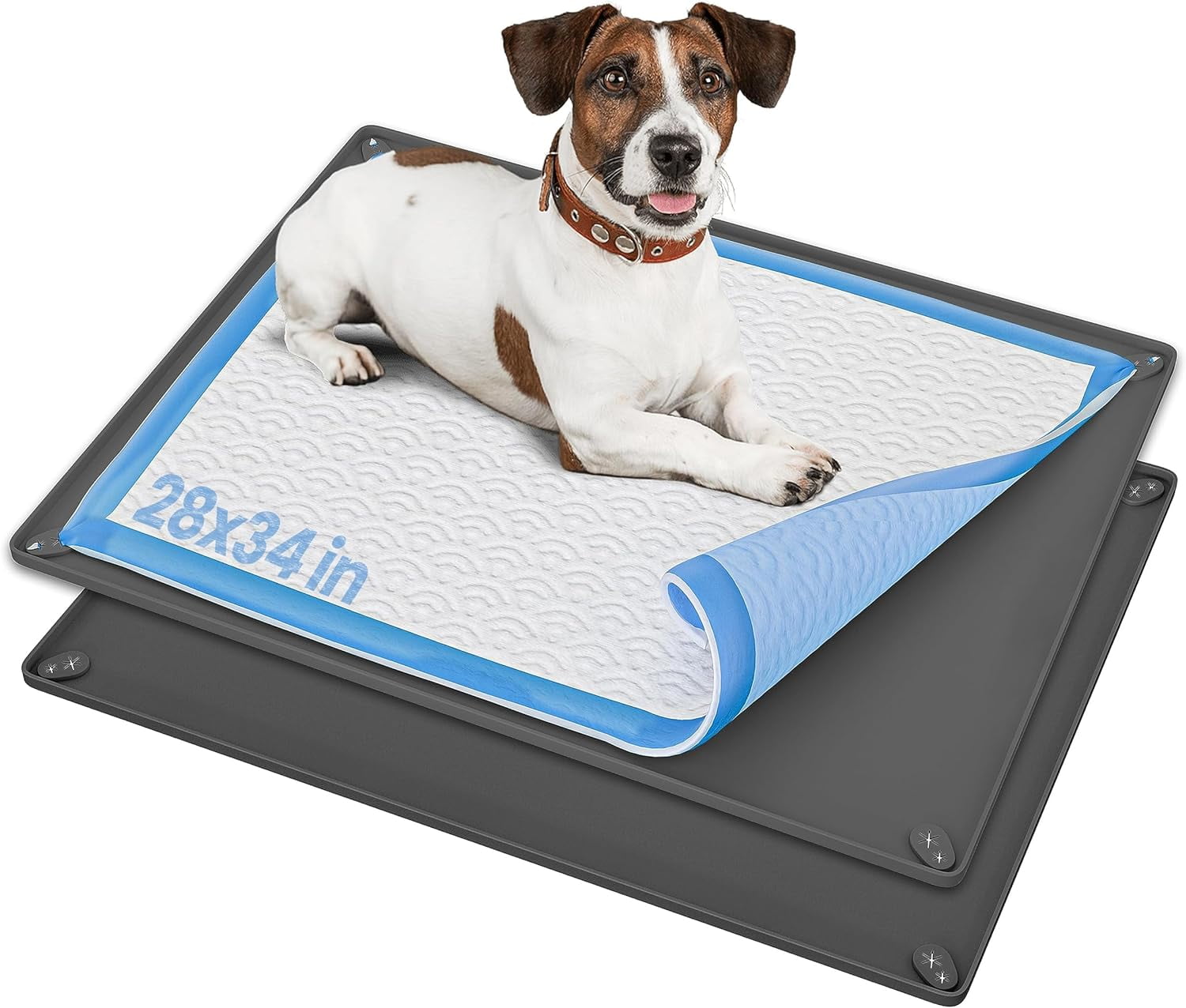 Skywin Pee Pad Holder for 28 x 34 Inches Training Pads – 2 Pack Silicon ...